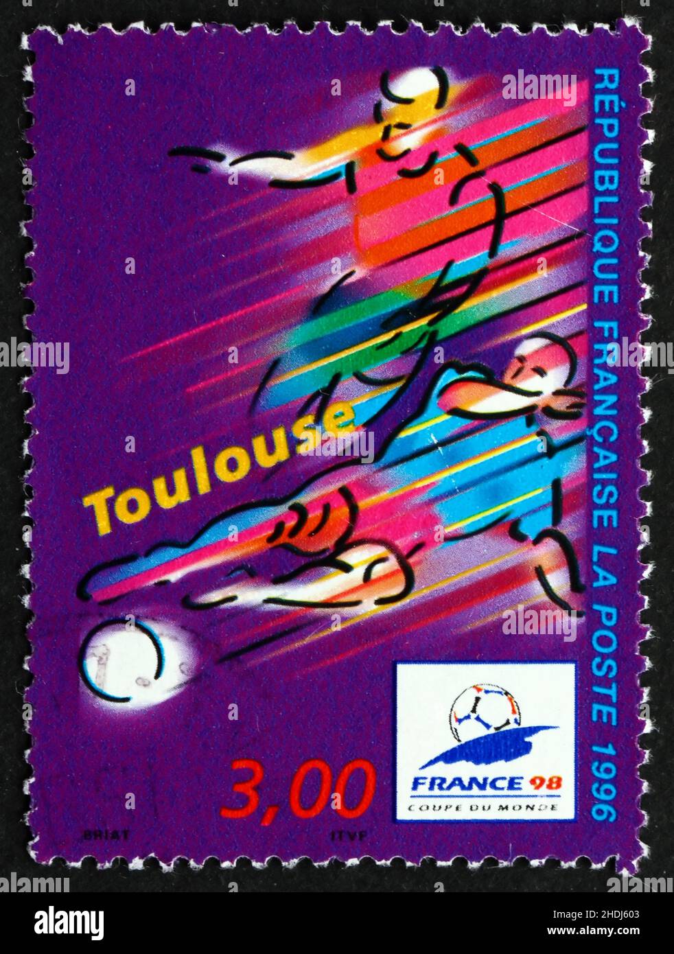 FRANCE - CIRCA 1996: a stamp printed in the France shows Toulouse, Host ...