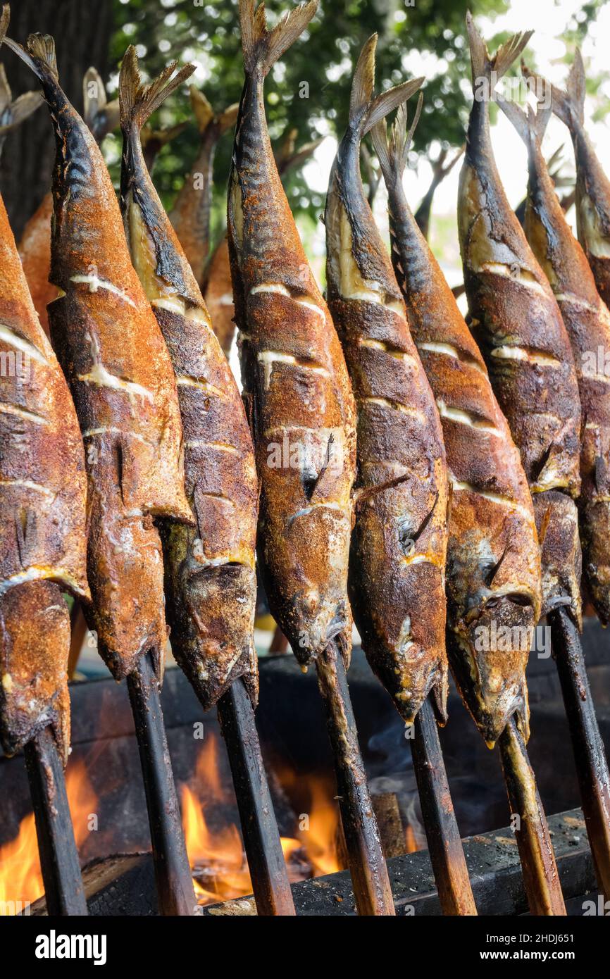 grilled fish, grilled fishs Stock Photo - Alamy