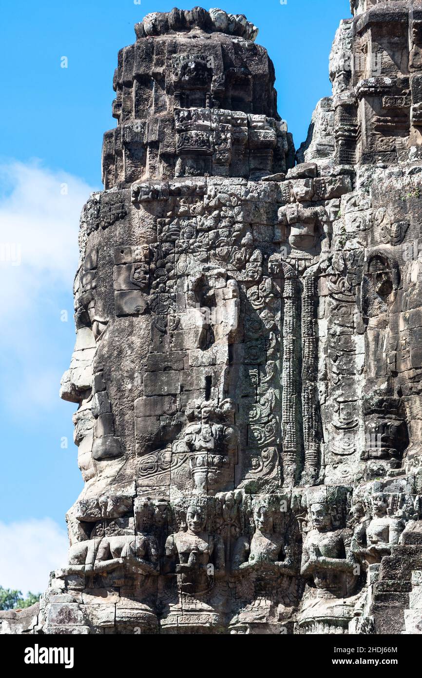 bayon, faces towers, bayons Stock Photo - Alamy