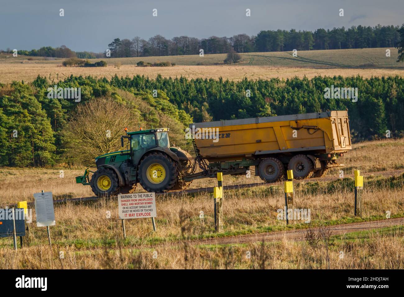 Tractor towing a harvester hi-res stock photography and images - Alamy