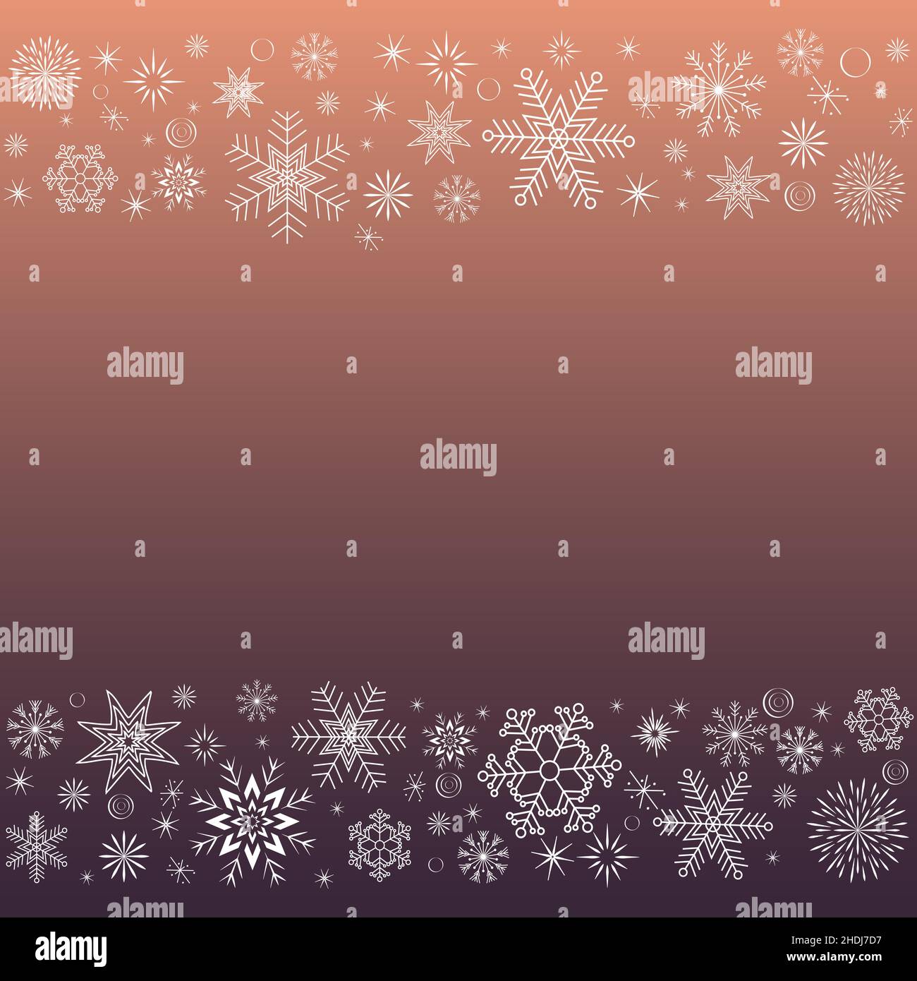 Snowflake border on white Stock Vector Images - Alamy