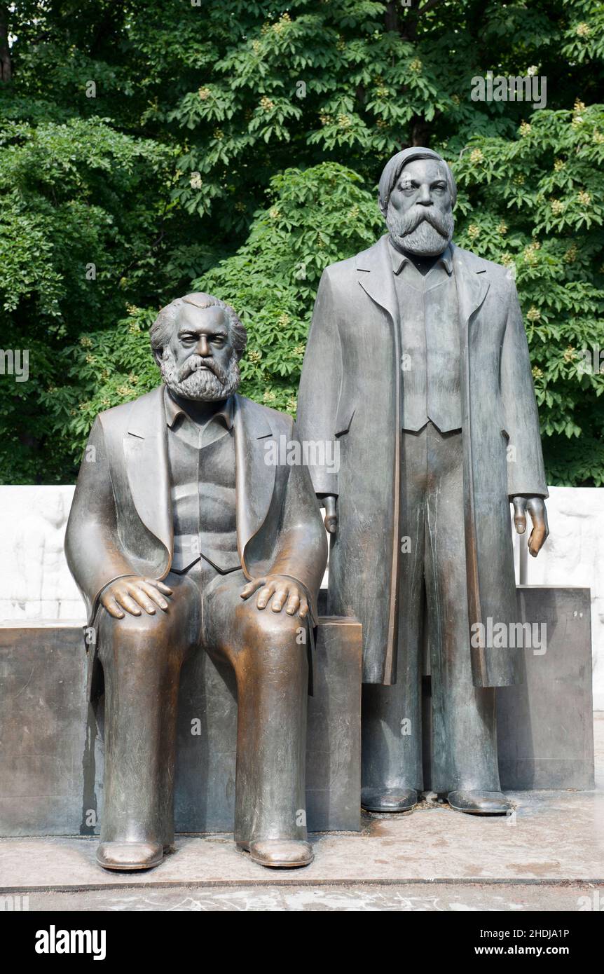 marx, engels, bronze sculpture, Marx-Engels Forum, marxs, bronze ...