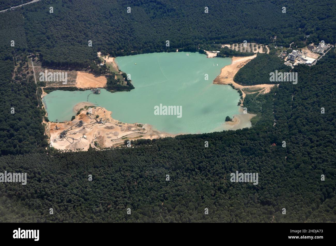 quarry pond, raunheimer waldsee, artificial lakes Stock Photo - Alamy