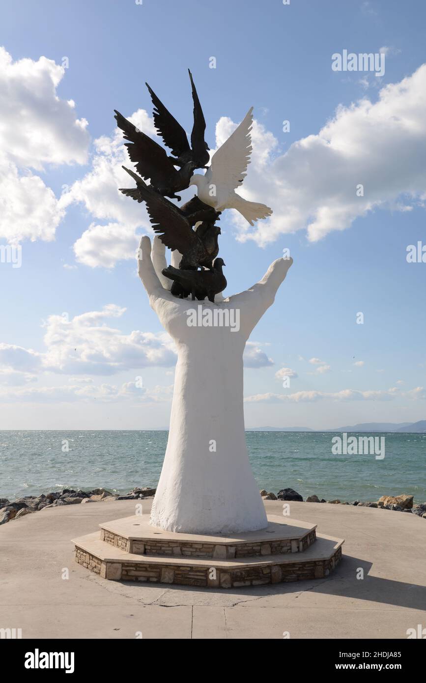 turkey, peace monument, kusadasi, turkeys, peace movements Stock Photo ...