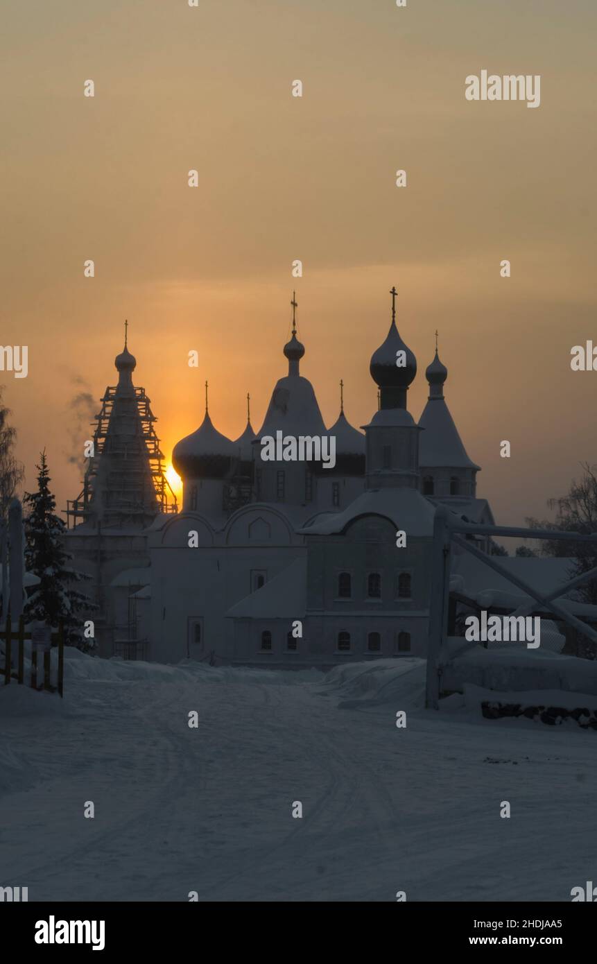 Churches at sunset. Monastery of St. Anthony Stock Photo - Alamy