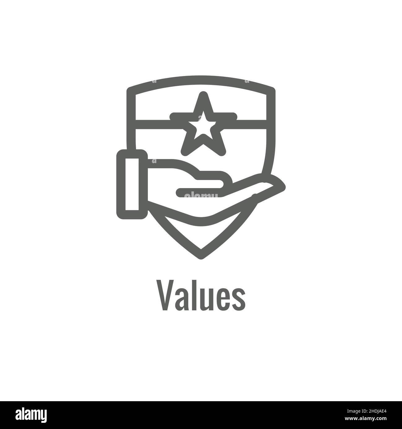 Values icon to use with Core Values & Mission Statements Stock Vector ...