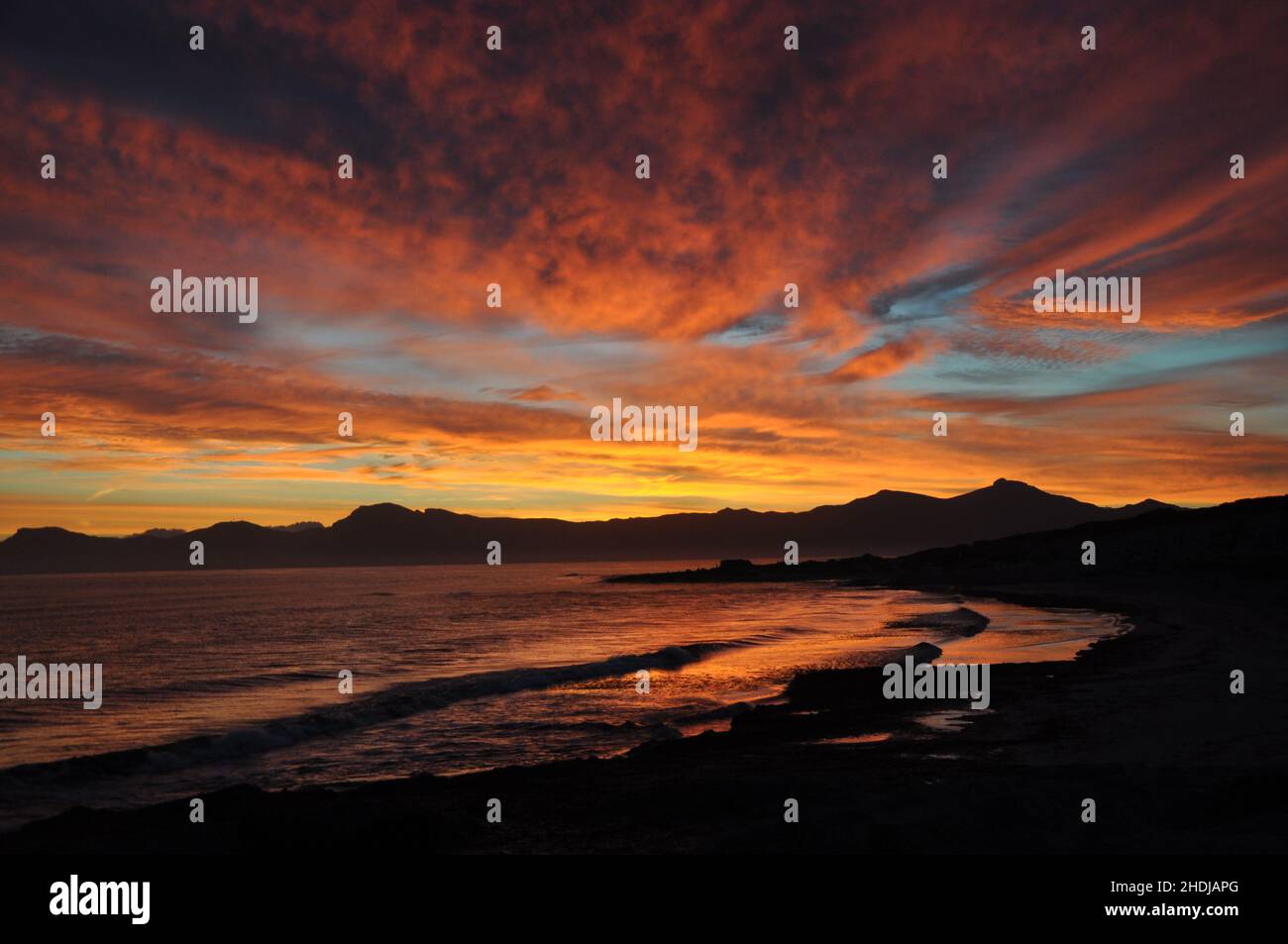 sunset, majorca, can picafort, sunsets, majorcas, can picaforts Stock ...