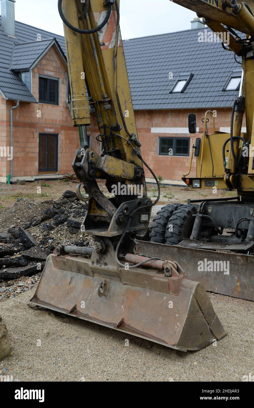 building construction, excavator, earth mover, building constructions ...