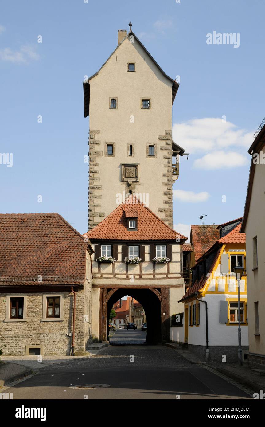 city gate, mainbernheim, gates Stock Photo - Alamy