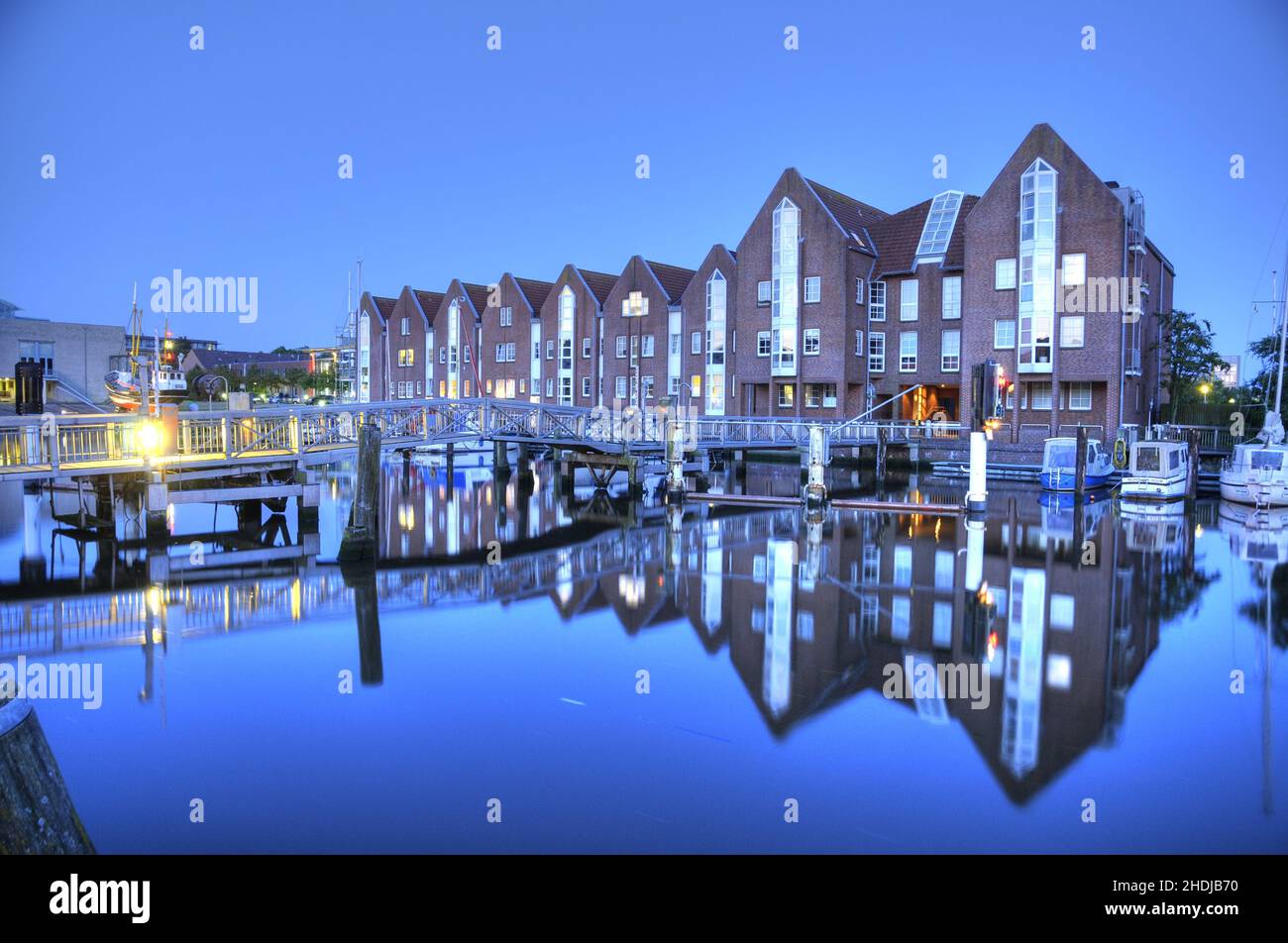 old port, husum, port district, old ports, husums, port districts Stock ...