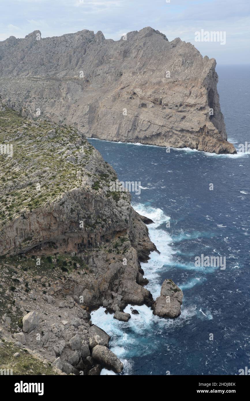 mediterranean sea, cliff, cap de formentor, mediterranean seas, cliffs ...