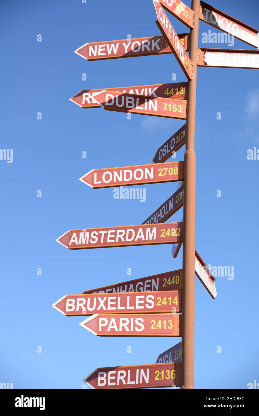information sign, footpath sign, distance, information signs, footpath ...