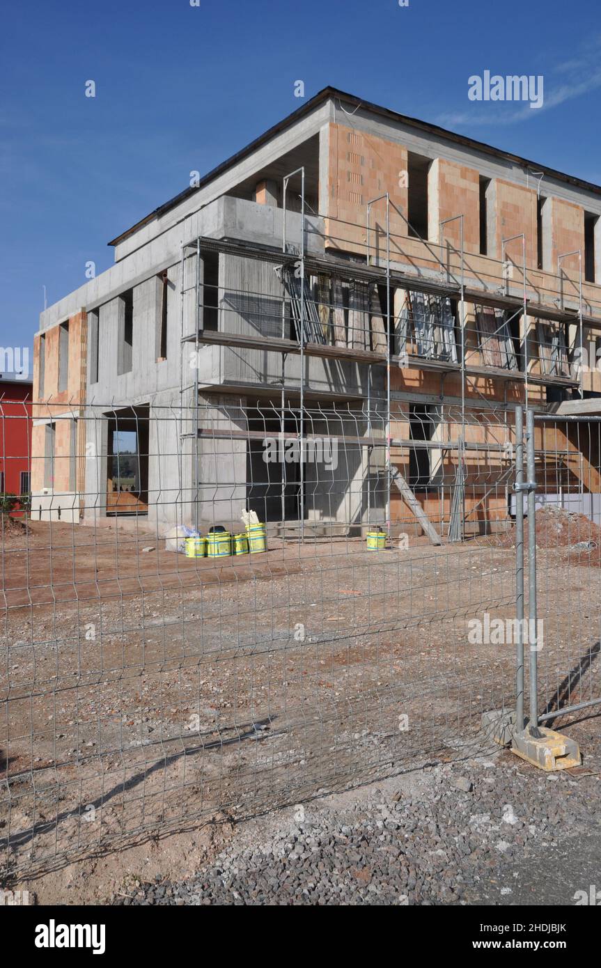 building construction, carcass, housing development, building ...