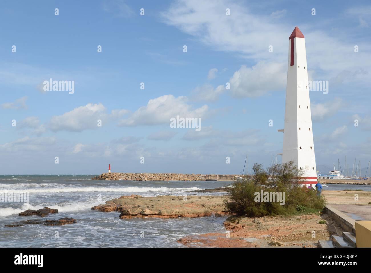 lighthouse, can picafort, lighthouses, can picaforts Stock Photo - Alamy