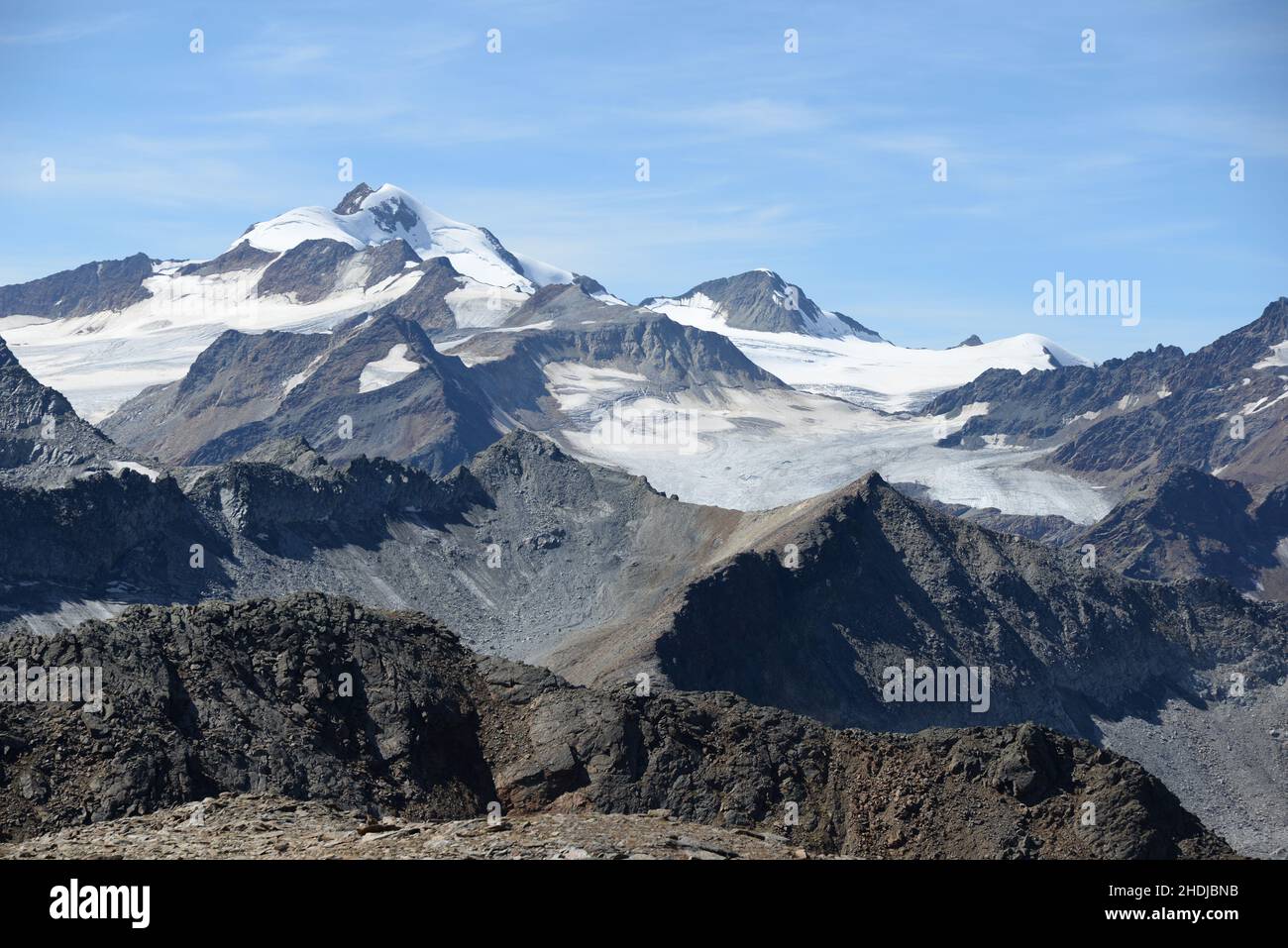 mountain range, european alps, glacier, ötztal alps, Wildspitze ...