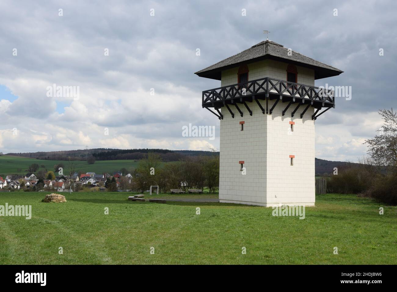 steeple, limes, römerturm, limes tower, steeples, tower, lime Stock ...