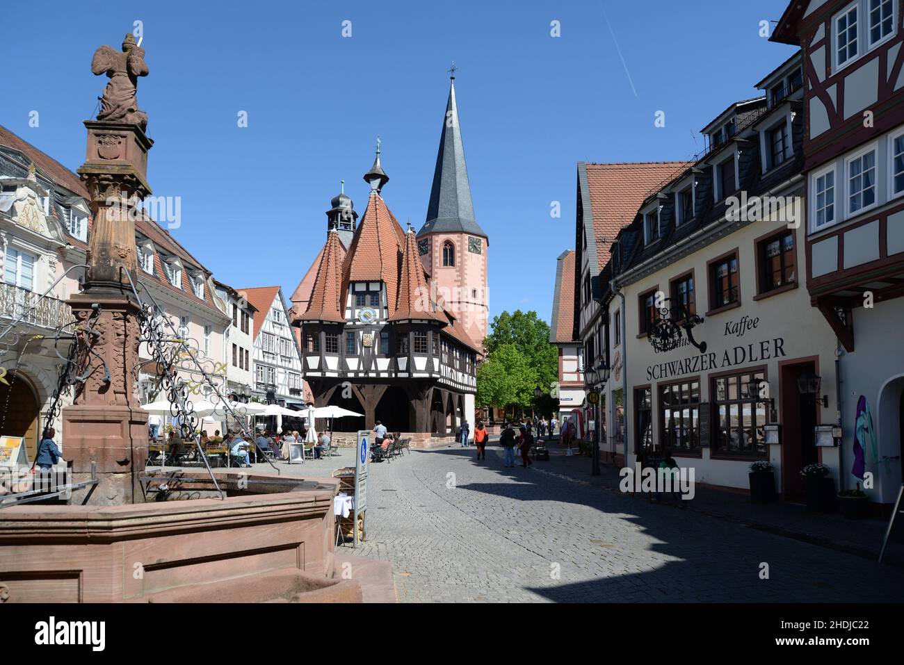 market square, michelstadt, market squares, michelstadts Stock Photo ...