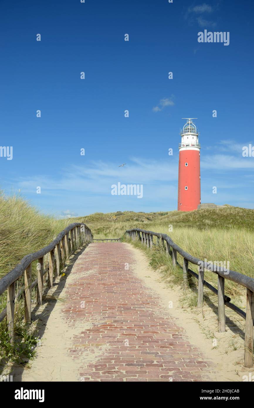 lighthouse, walk, texel, lighthouses, walks, texels Stock Photo - Alamy