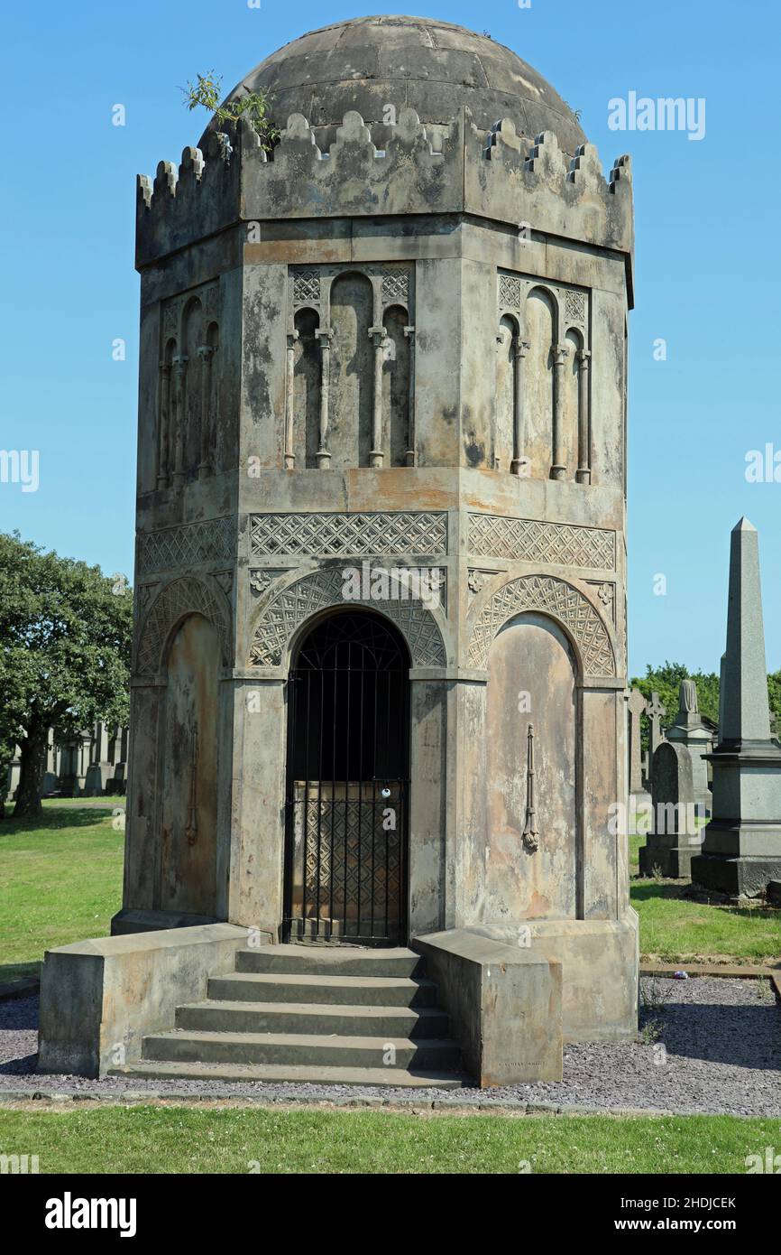 William Rae Wilson mausoleum at Glasgow Necropolis in Scotland Stock ...