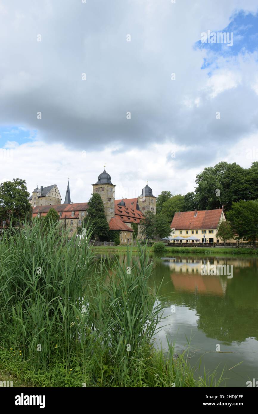 castle pond, thurnau castle, castle ponds Stock Photo - Alamy