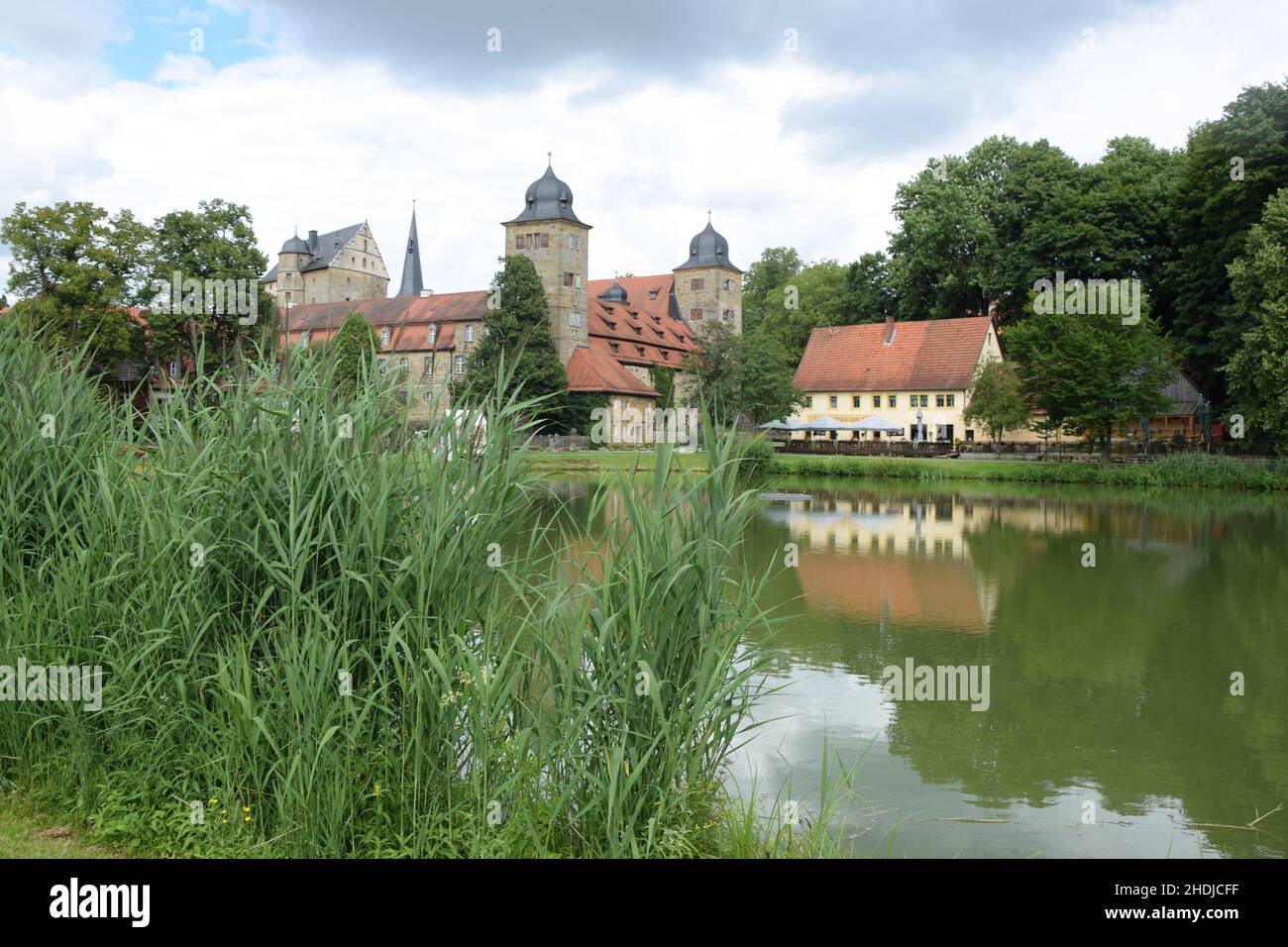 castle pond, thurnau castle, castle ponds Stock Photo - Alamy