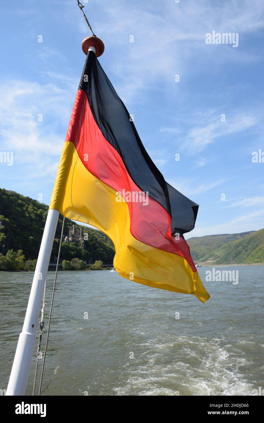boating, flag of germany, rhine river, germany flags, rhine, rhine ...