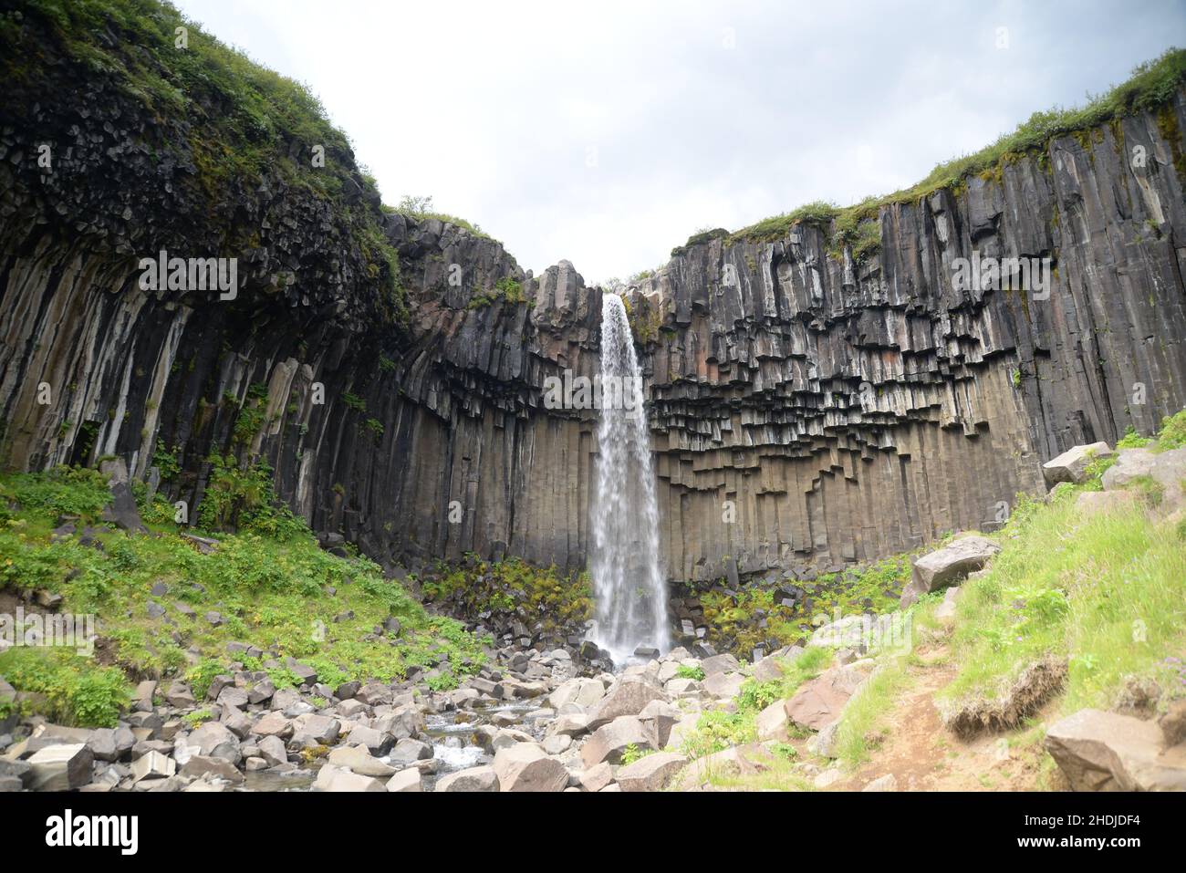 waterfall, svartifoss, cascade, waterfalls Stock Photo - Alamy