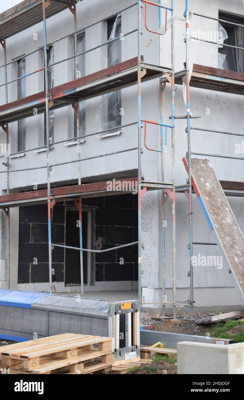 building construction, construction site, carcass, building ...