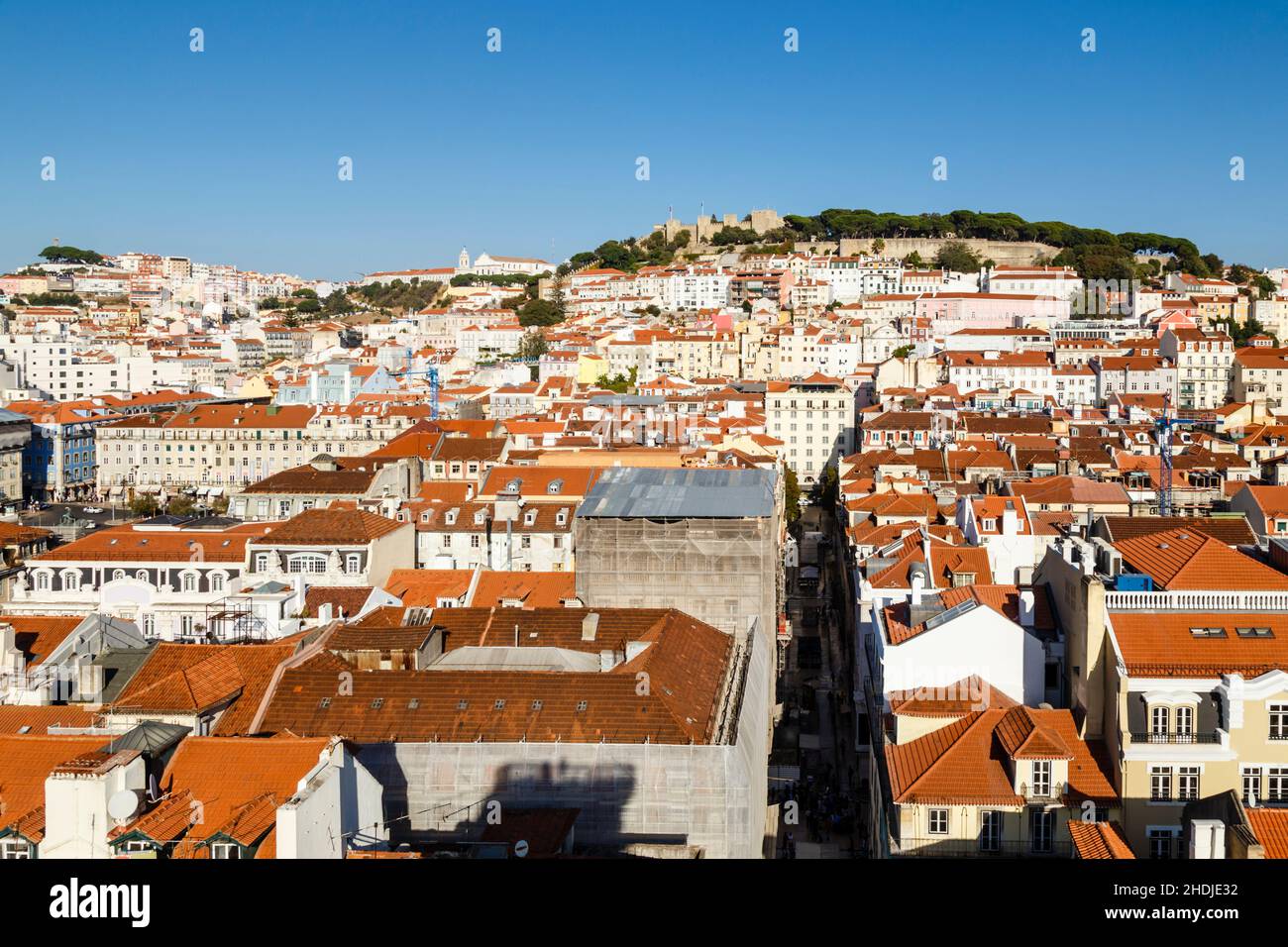 city view, lisbon, castelo de sao jorge, city views, lisbons Stock ...