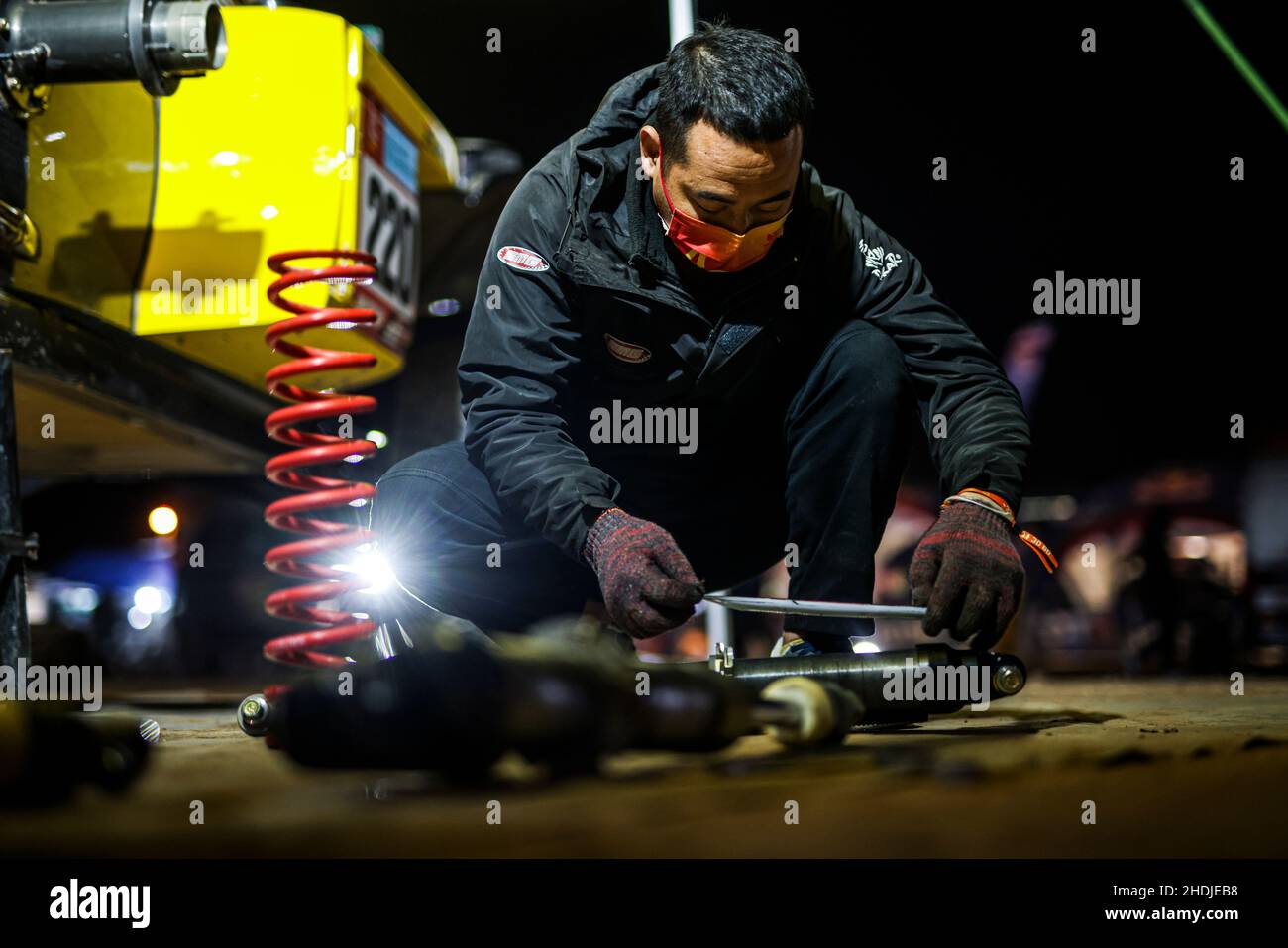Riyadh, Arabie Saoudite. 06th Jan, 2022. Hanwei Motorsport Mechanic ...