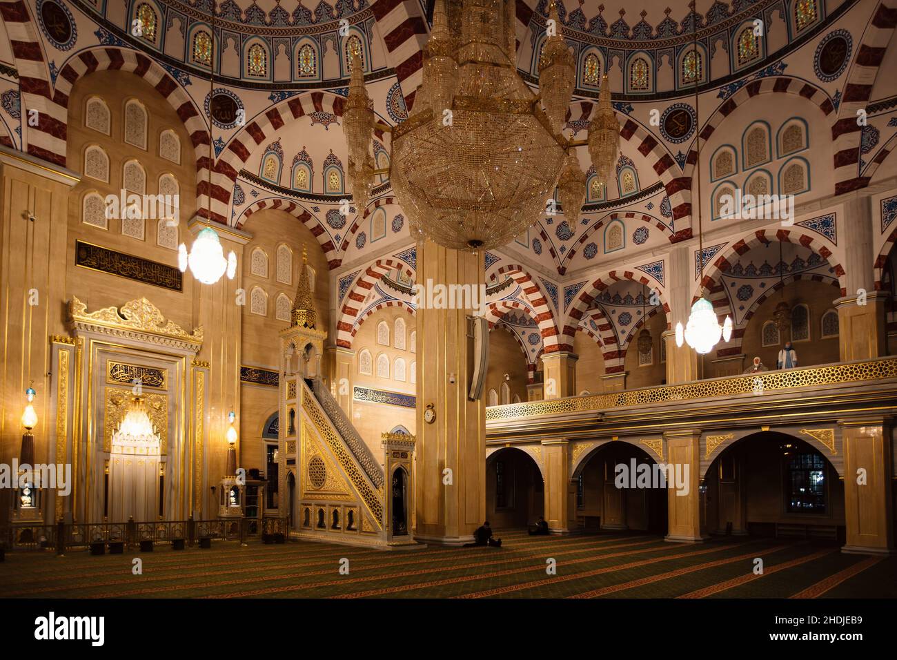 Interior of Ahmad Kadyrov Mosque Heart of Chechnya Stock Photo - Alamy