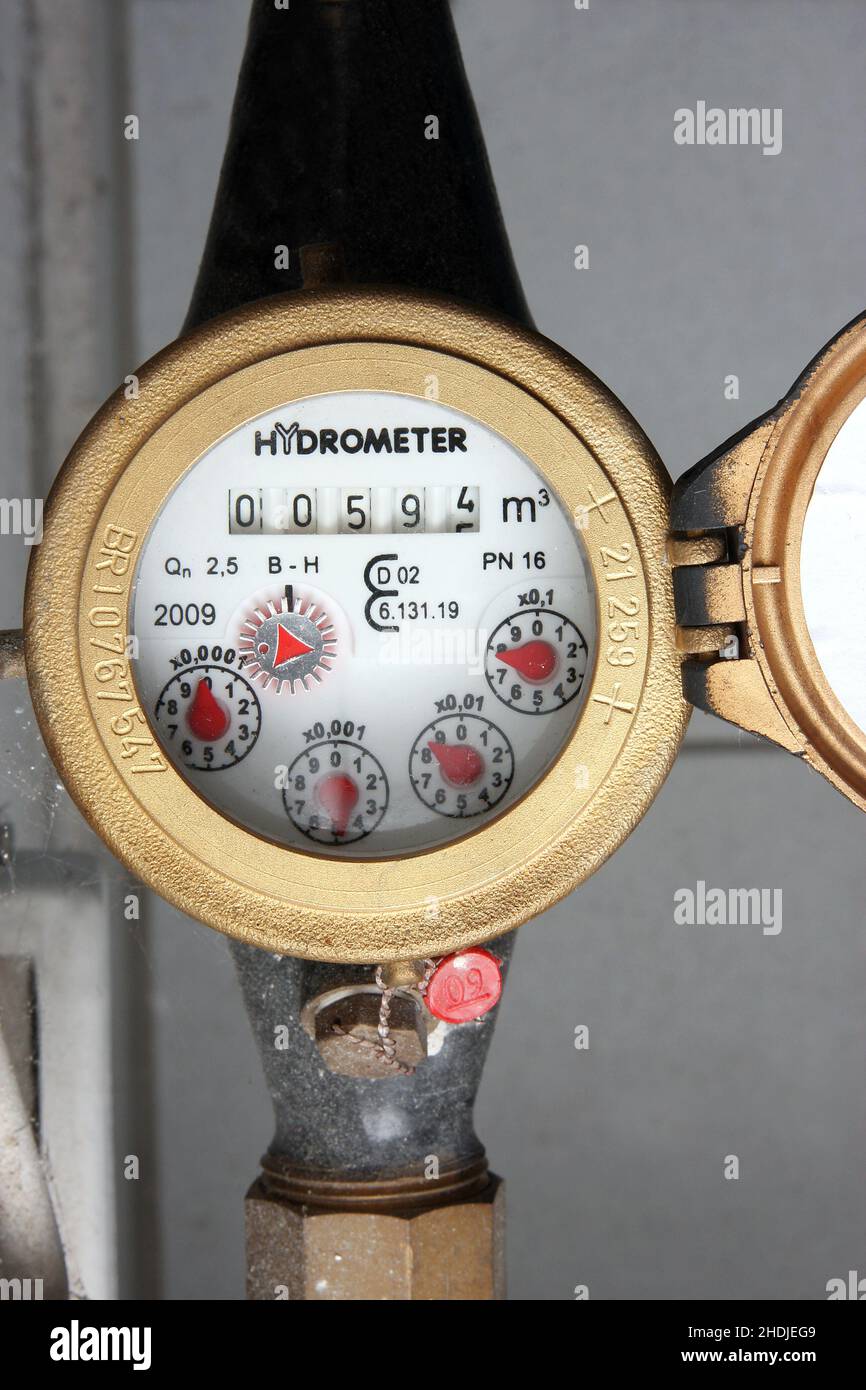 water meter, water meters Stock Photo - Alamy
