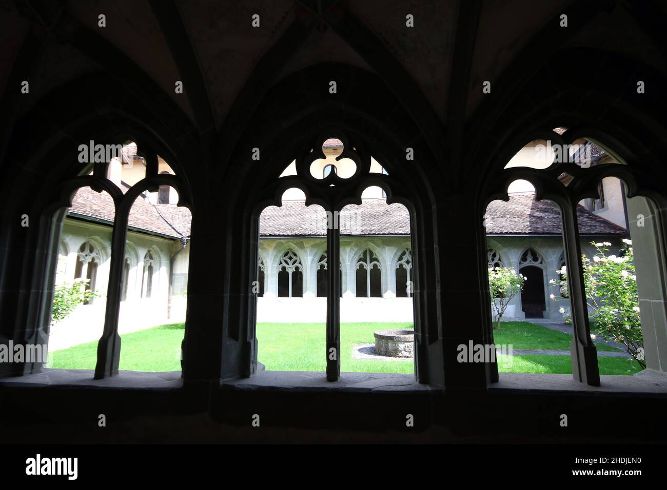 window, monastery, courtyard, monastery garden, st georgen, windows ...