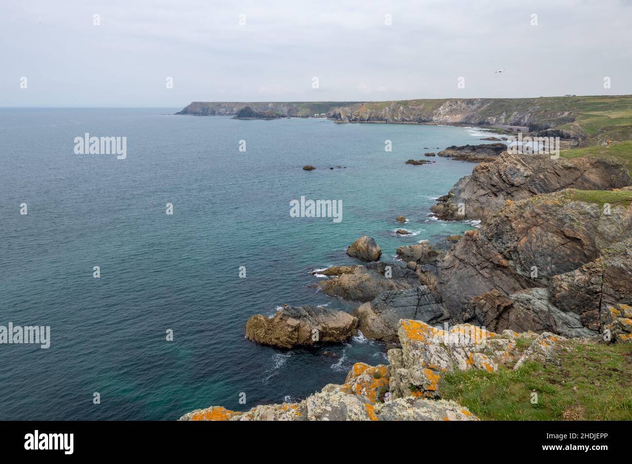 Landscape photo of the scenery at the Lizard in Cornwall Stock Photo ...