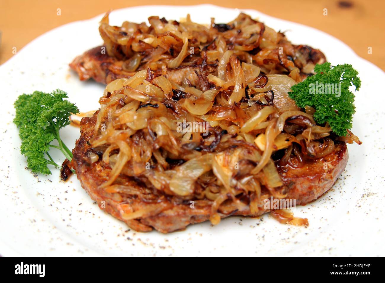 Cutlet with onions hi-res stock photography and images - Alamy
