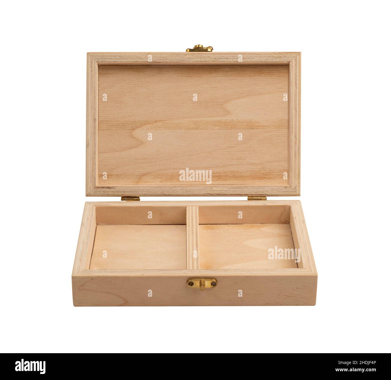 Wooden box on white background. Wooden box mockup. Multipurpose box ...