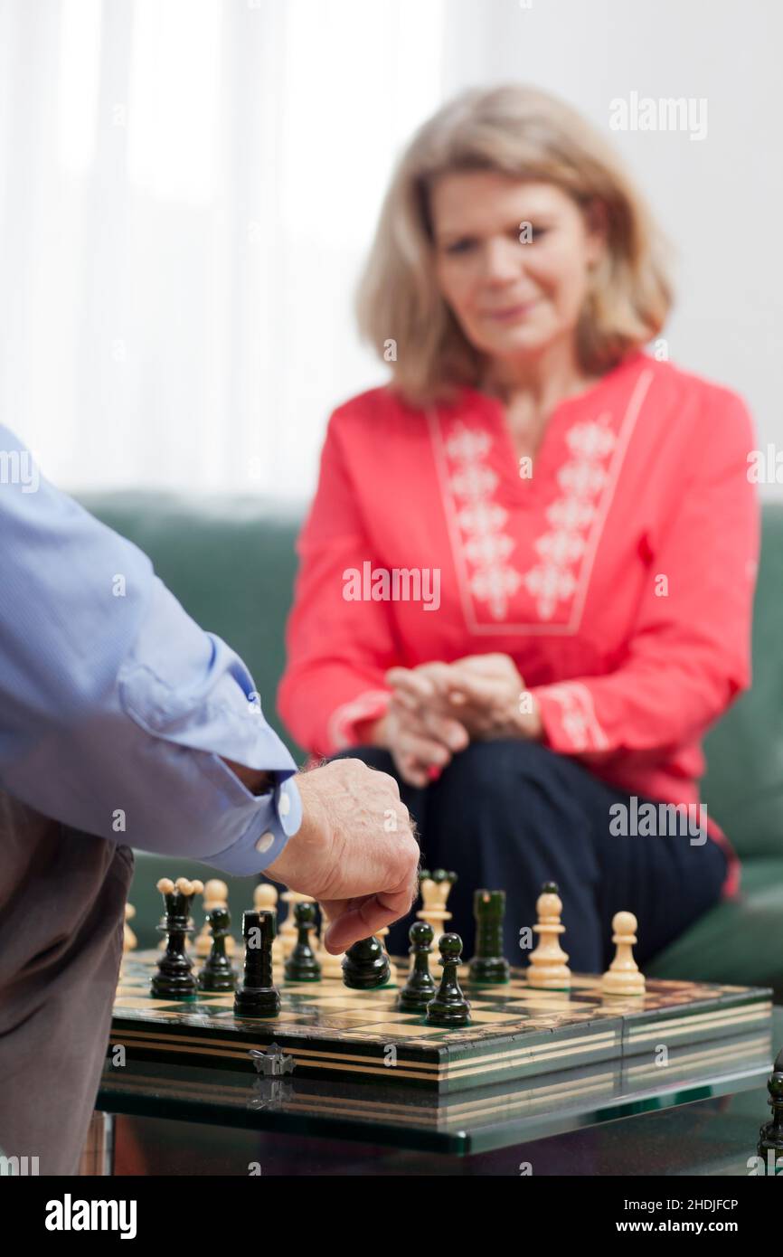 playing, chess, couple, play, couples Stock Photo - Alamy