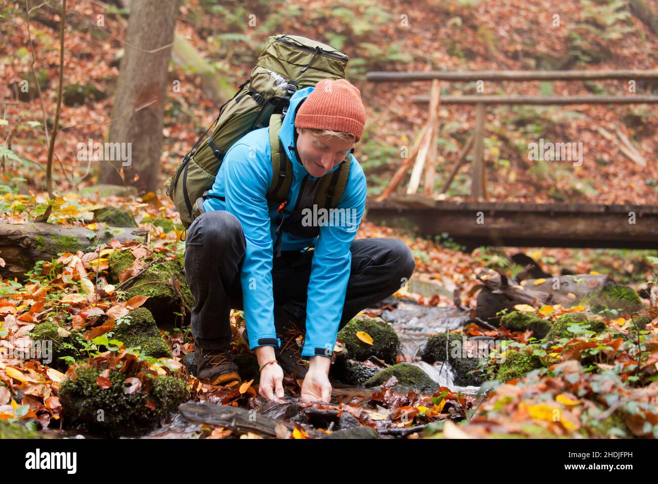 stream, hiker, washing hands, ditch, streams, hikers, wash, washing ...