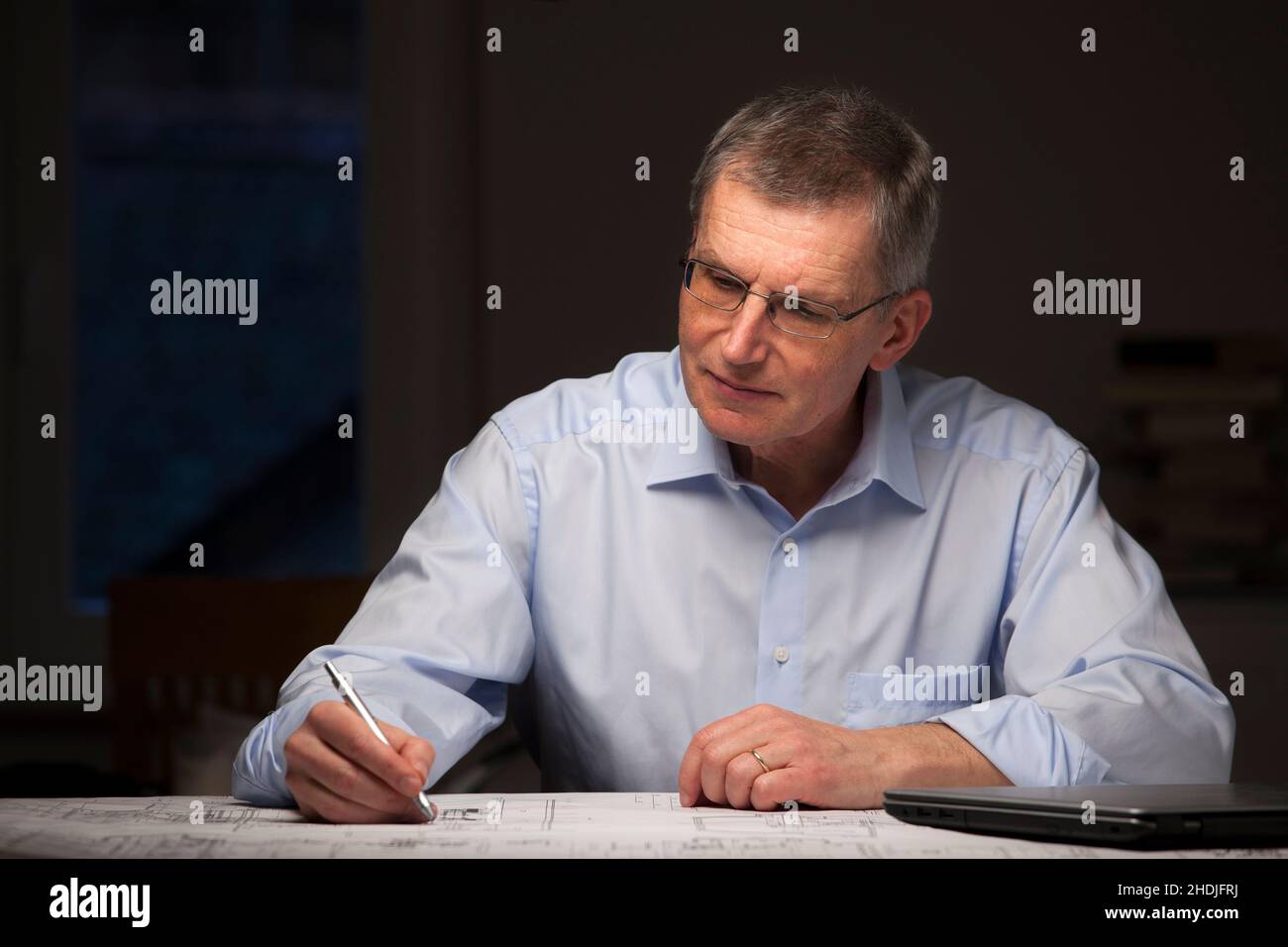 office, night work, architect, offices, night works, architects Stock ...