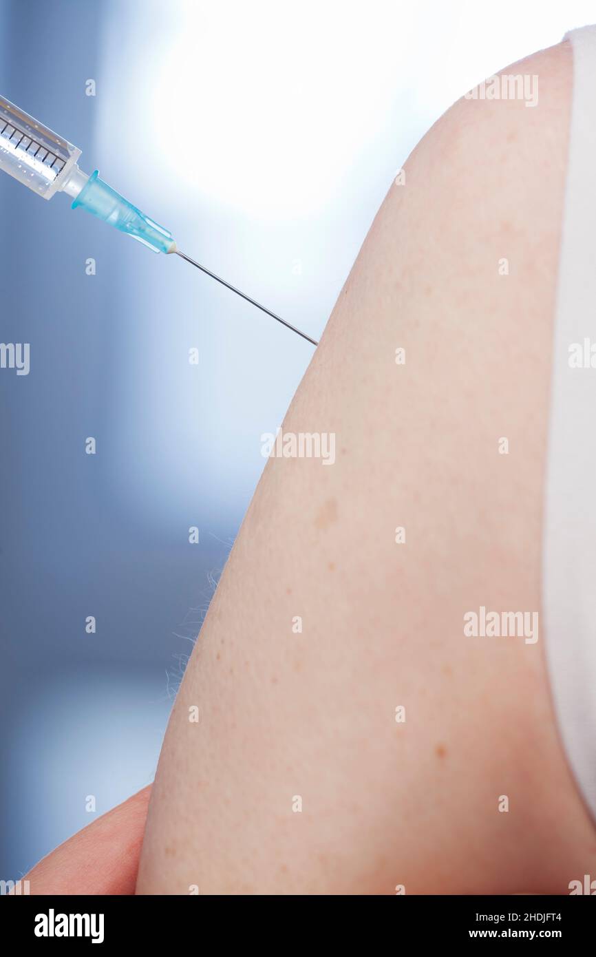 syringe, upper arm, vaccination, vaccine, syringes, upper arms ...