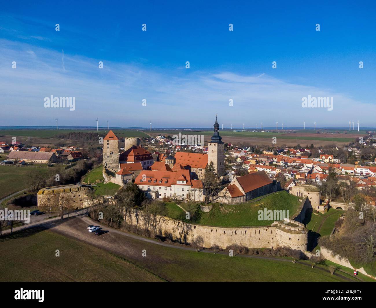 Aerial view of the Querfurt Castle in Germany Stock Photo - Alamy