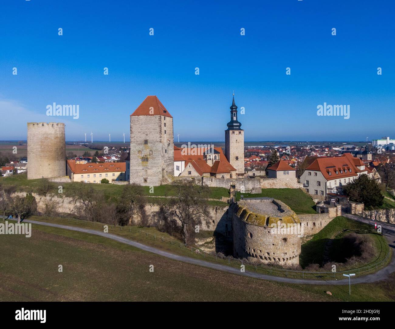 Aerial view of the Querfurt Castle in Germany Stock Photo - Alamy