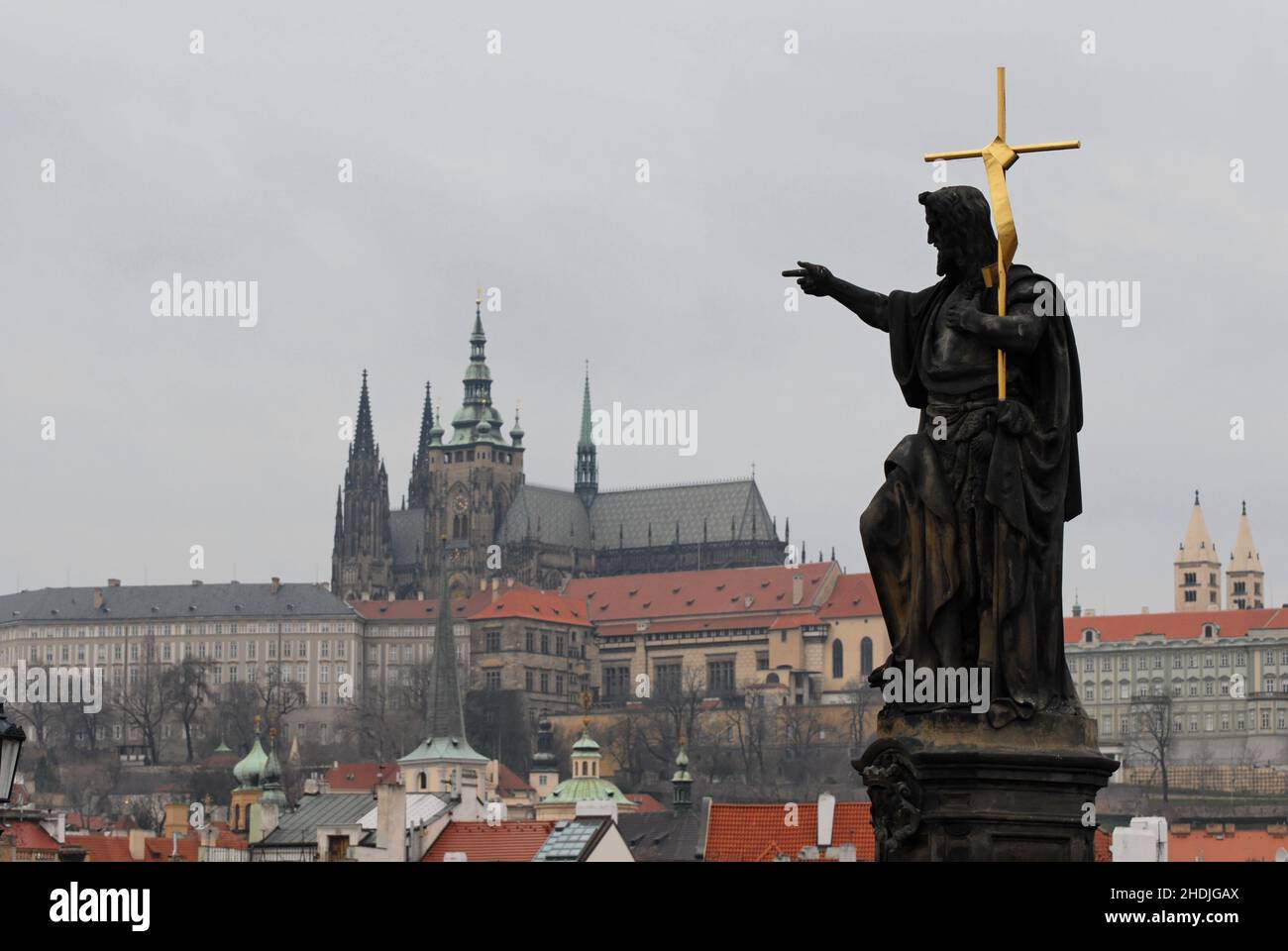 statue, prague, saint vitus cathedral, statues, pragues, saint vitus ...
