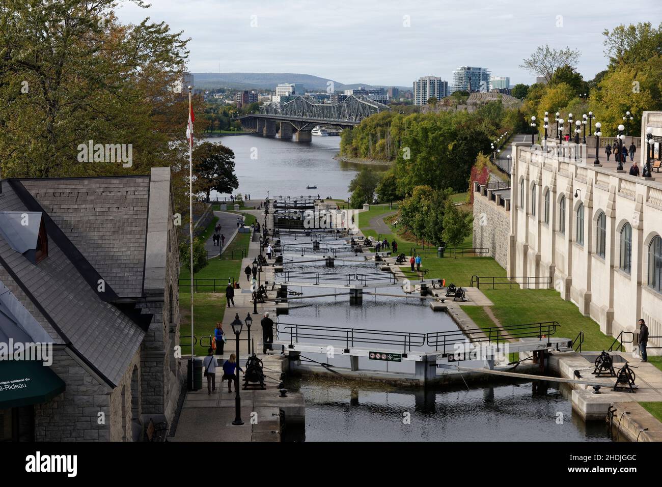 canal lock, rideau canal, canal locks Stock Photo - Alamy