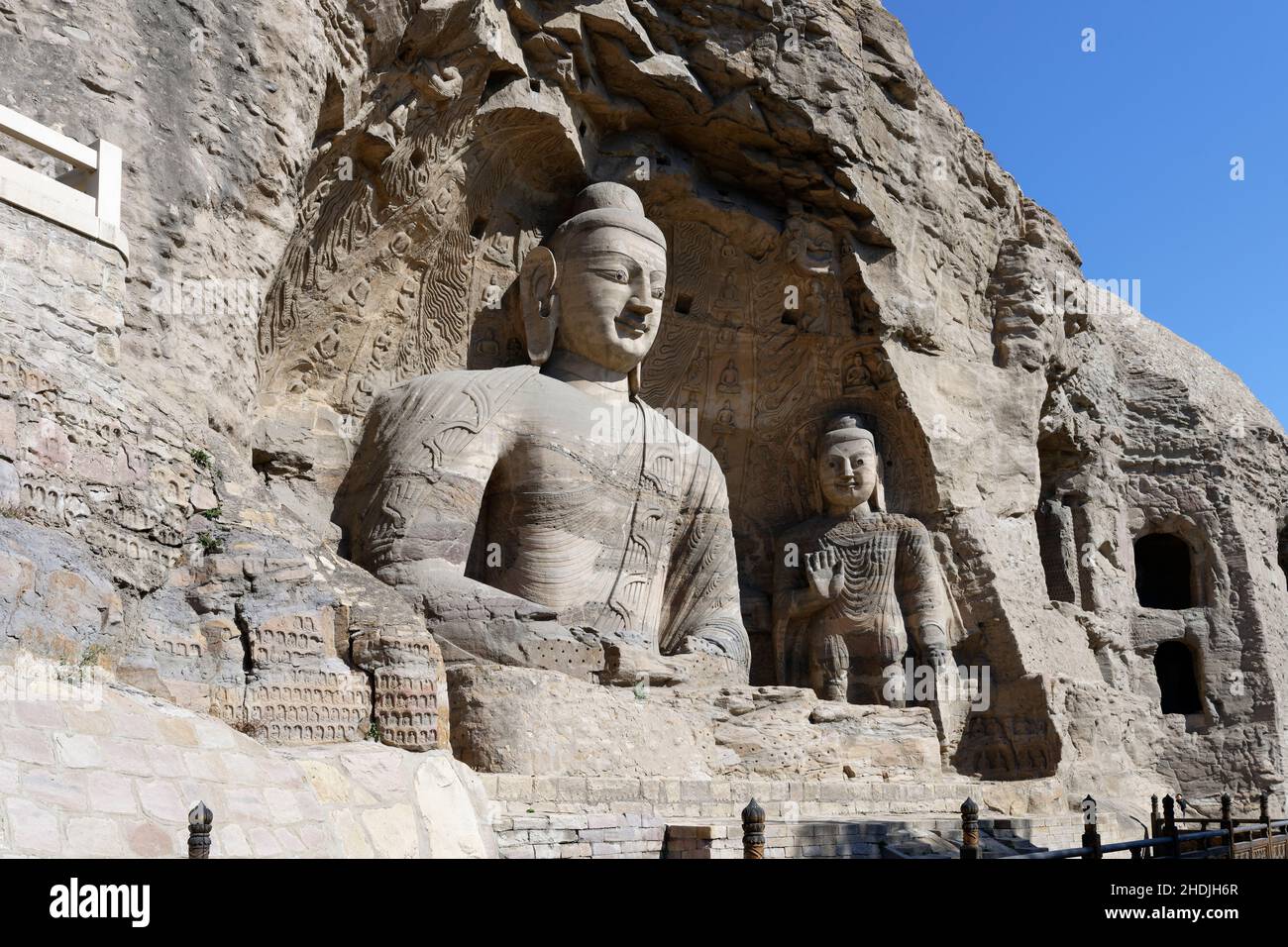 buddha statue, yungang grottoes, buddha statues Stock Photo - Alamy