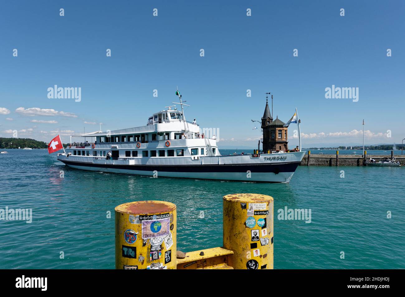 constance, cruise ship, harbor entrance, constances, cruise ships ...