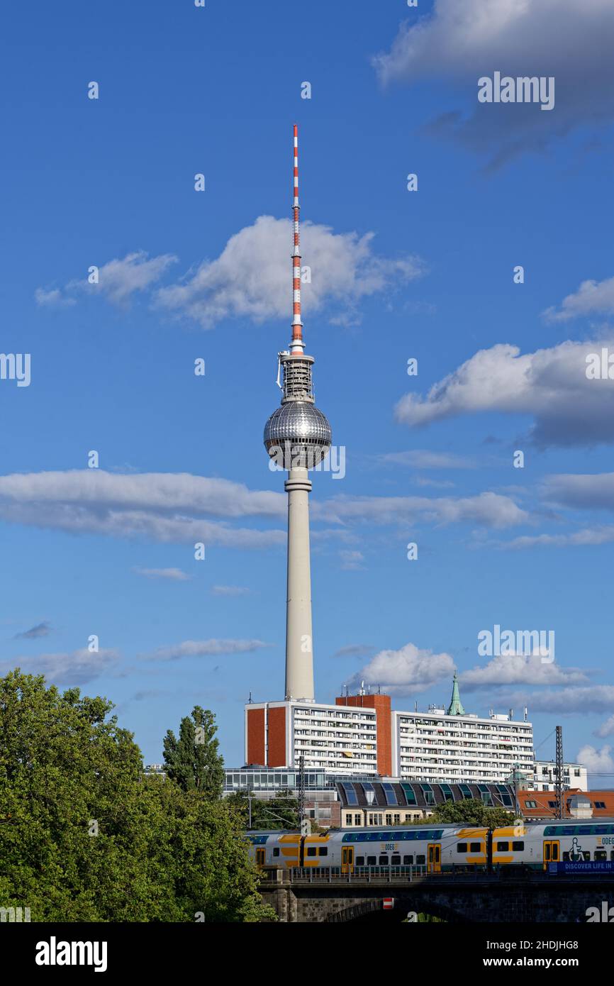 berlin, television tower, plate, television towers, plates Stock Photo ...