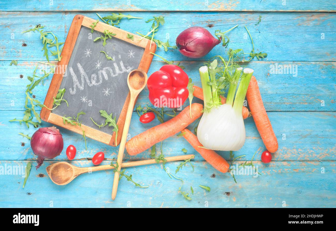 vegetable, menu, vegetables, menus Stock Photo - Alamy