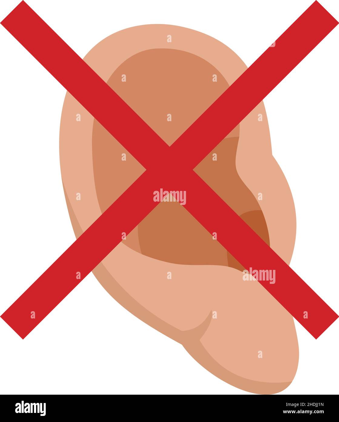 No listen teen problem icon. Flat illustration of No listen teen ...