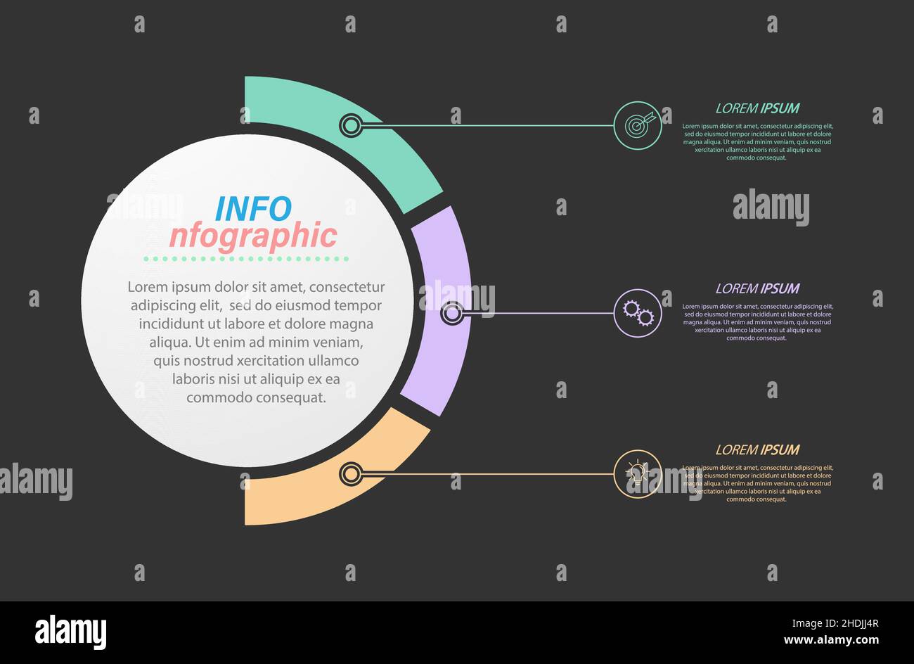 3 stages of development, improvement or training. Infographics with ...